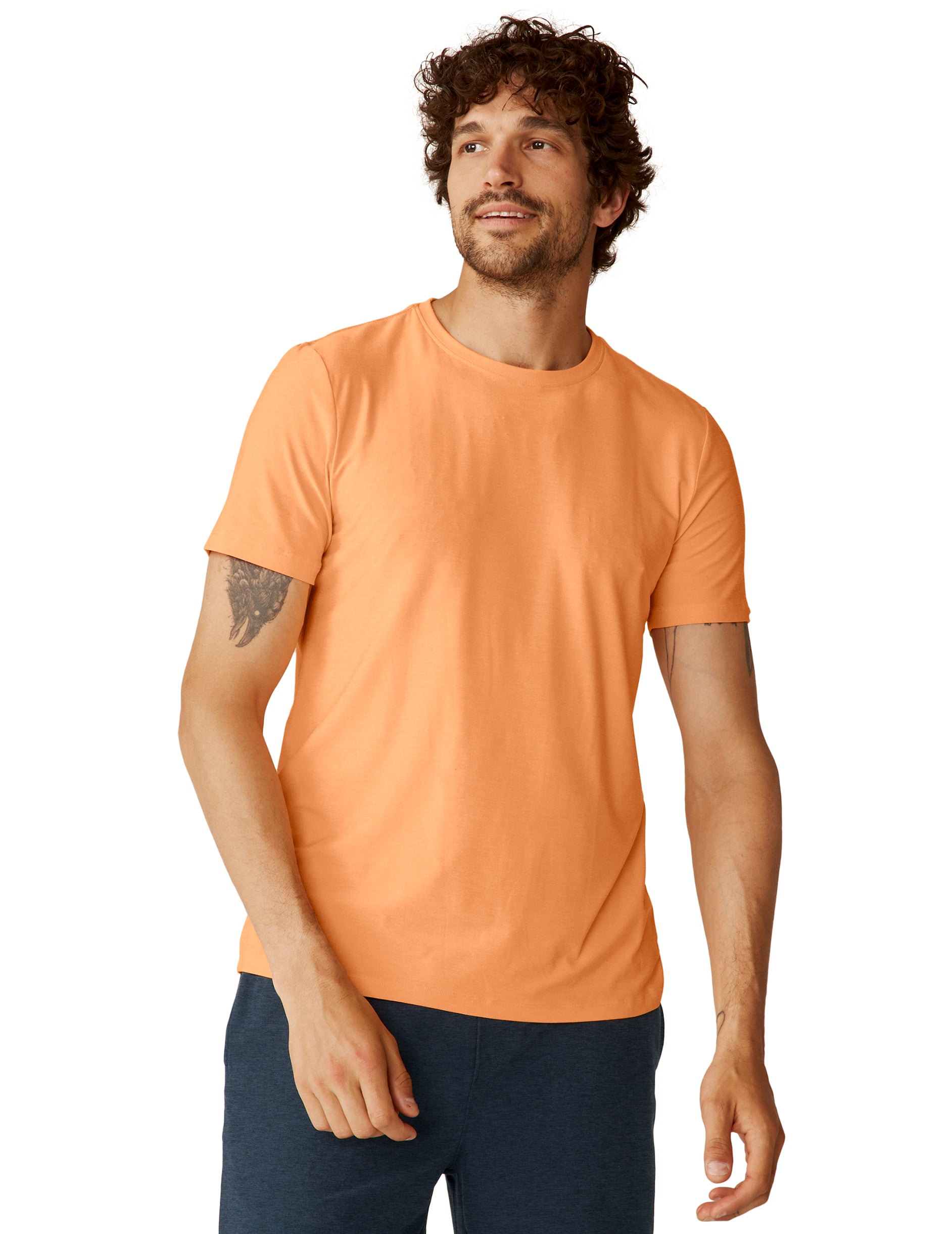 (取寄) ビヨンドヨガ メンズ オルウェイズ ビヨンド クルー ティー 2.0 Beyond Yoga men Always Beyond Crew Tee 2.0 Dark Cobalt Heather Beyond Yoga Men's Always Beyond Crew Tee 2.0 – CorePower Yoga